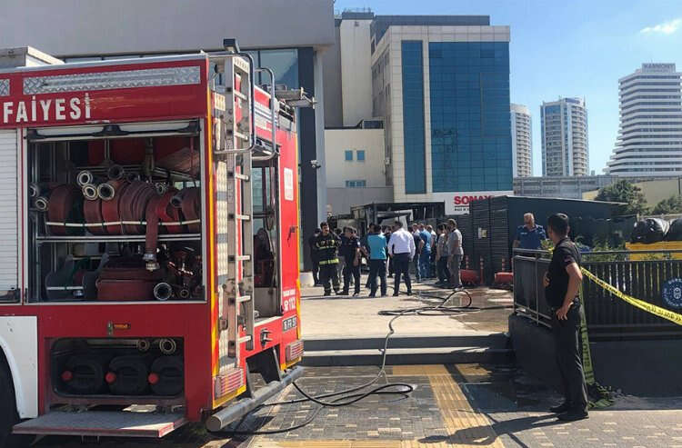 Bursa'da özel hastanenin tıbbi atık bölümünde korkutan yangın ...